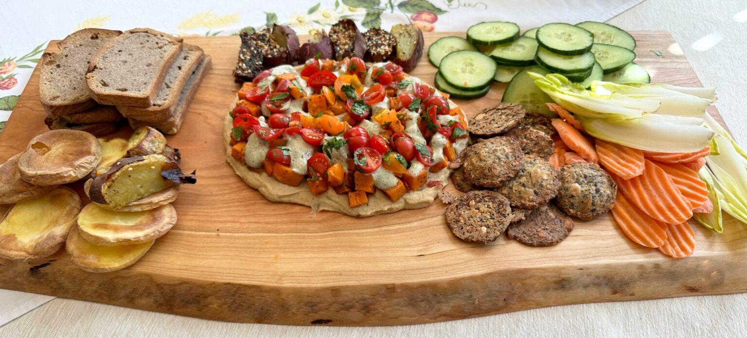 Creamy Roasted Garlic Hummus - Nutmeg Notebook