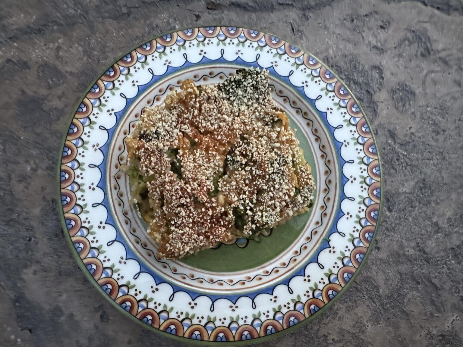 Cheesy Broccoli Rice Casserole – Vegan - Nutmeg Notebook