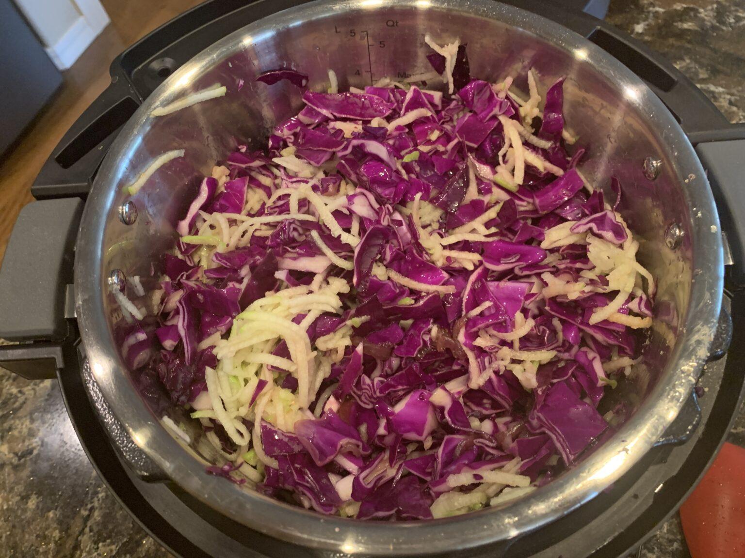 Braised Red Cabbage & Apples No Oil - Nutmeg Notebook