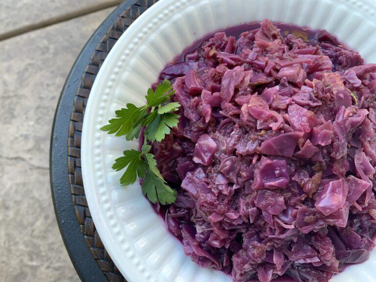Braised Red Cabbage & Apples No Oil - Nutmeg Notebook