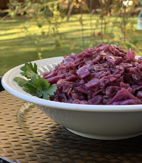 Braised Red Cabbage & Apples No Oil - Nutmeg Notebook