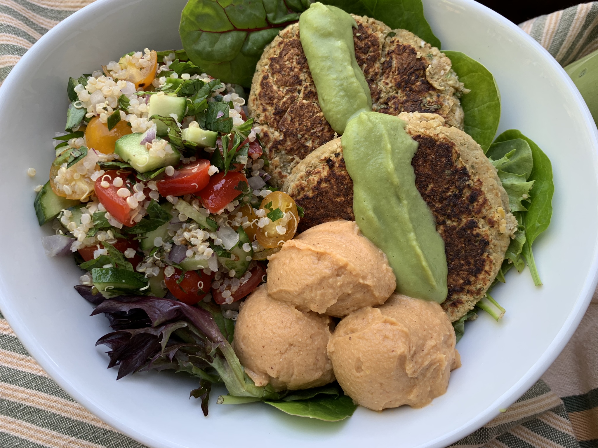 Oil Free Falafel Patties & Side Dishes - Nutmeg Notebook