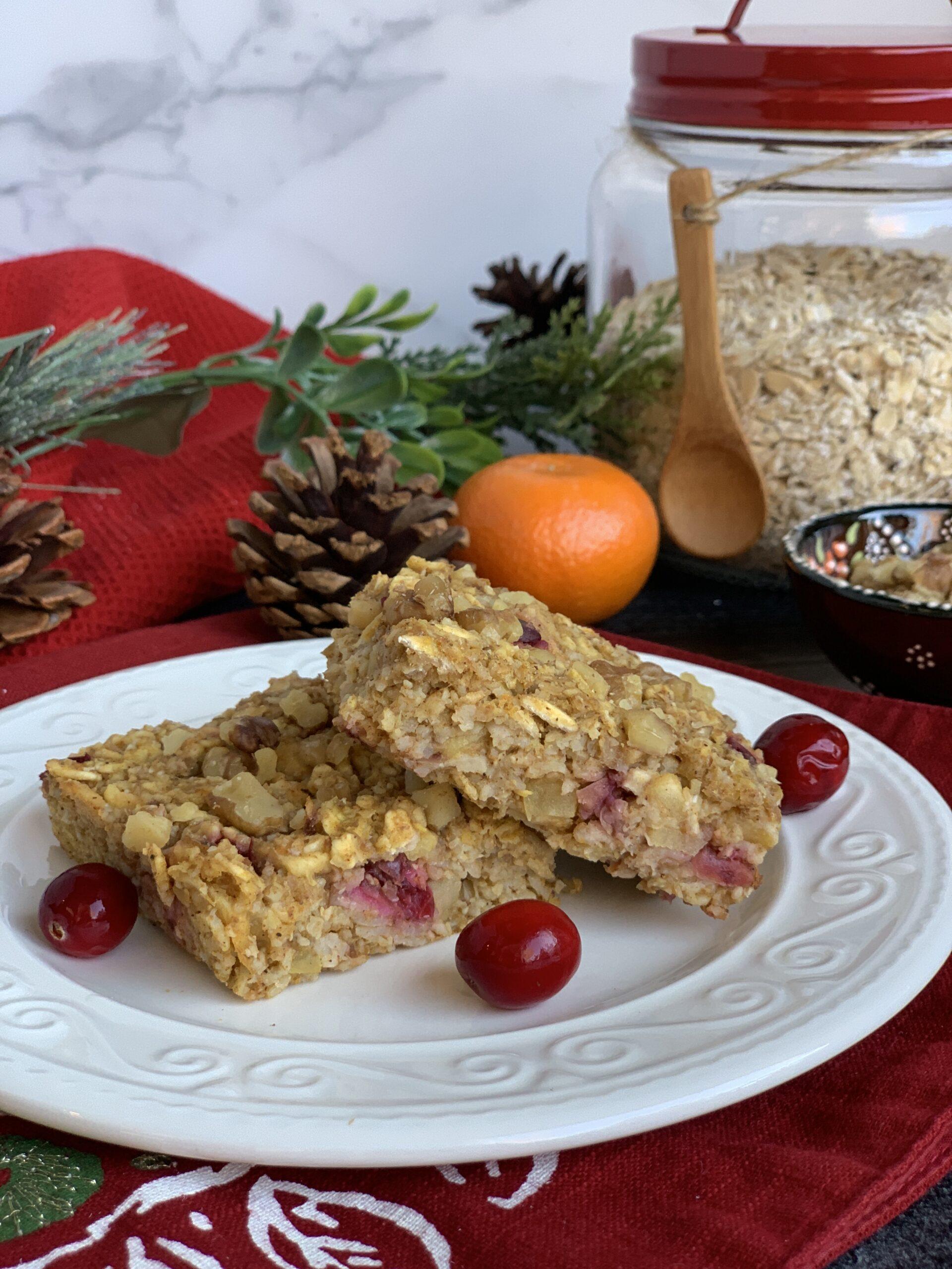 Cran-Apple Pumpkin Baked Oatmeal - Nutmeg Notebook