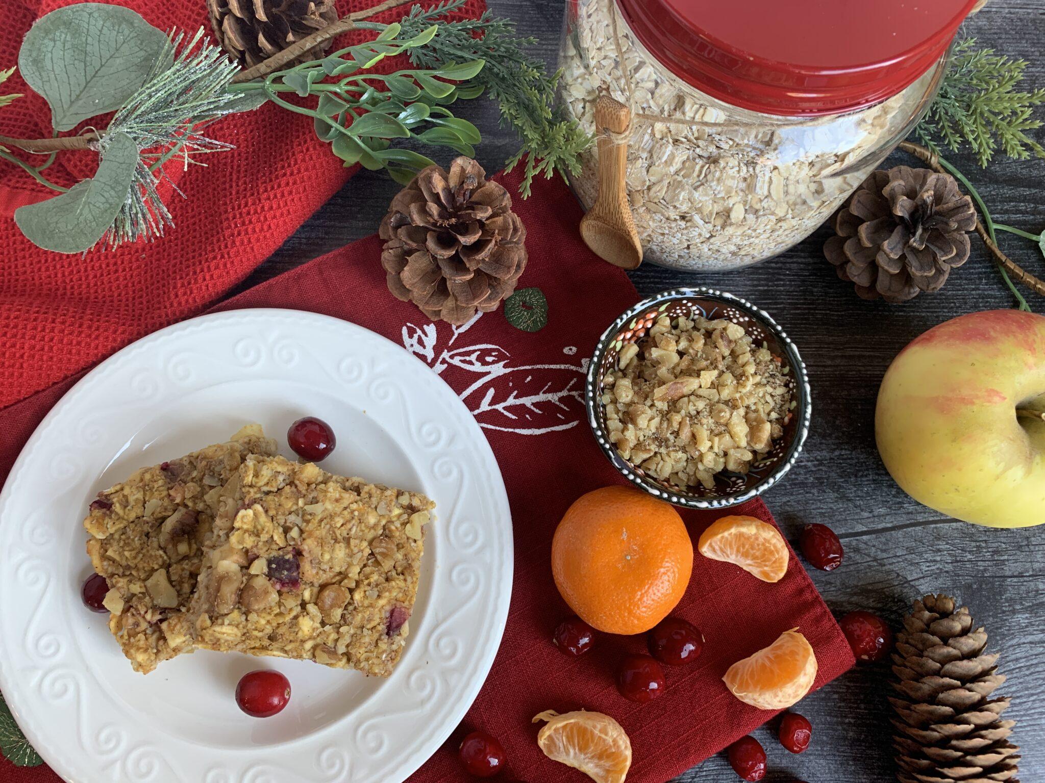 Cran-Apple Pumpkin Baked Oatmeal - Nutmeg Notebook