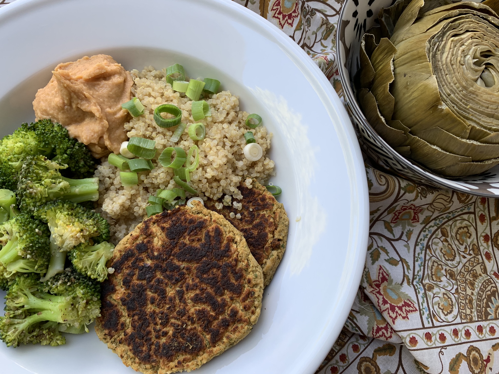 Oil Free Falafel Patties & Side Dishes - Nutmeg Notebook