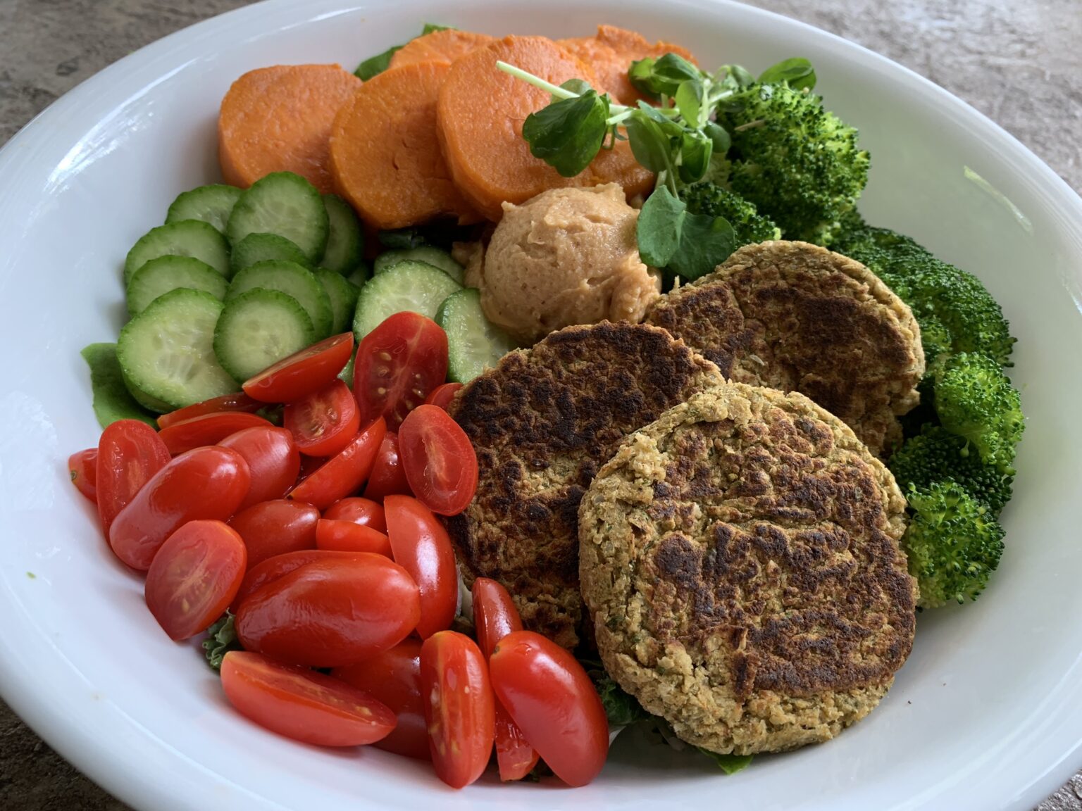 Oil Free Falafel Patties & Side Dishes - Nutmeg Notebook